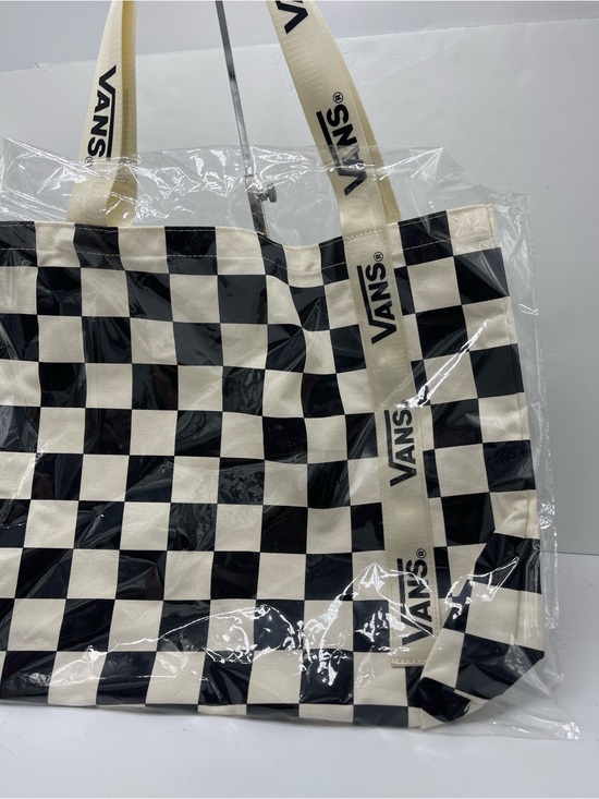 Vans | Bags | Vans Black And Cream Checkerboard Tote | Poshmark